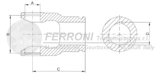 TRIANGULAR YOKE - Ferroni Transmission